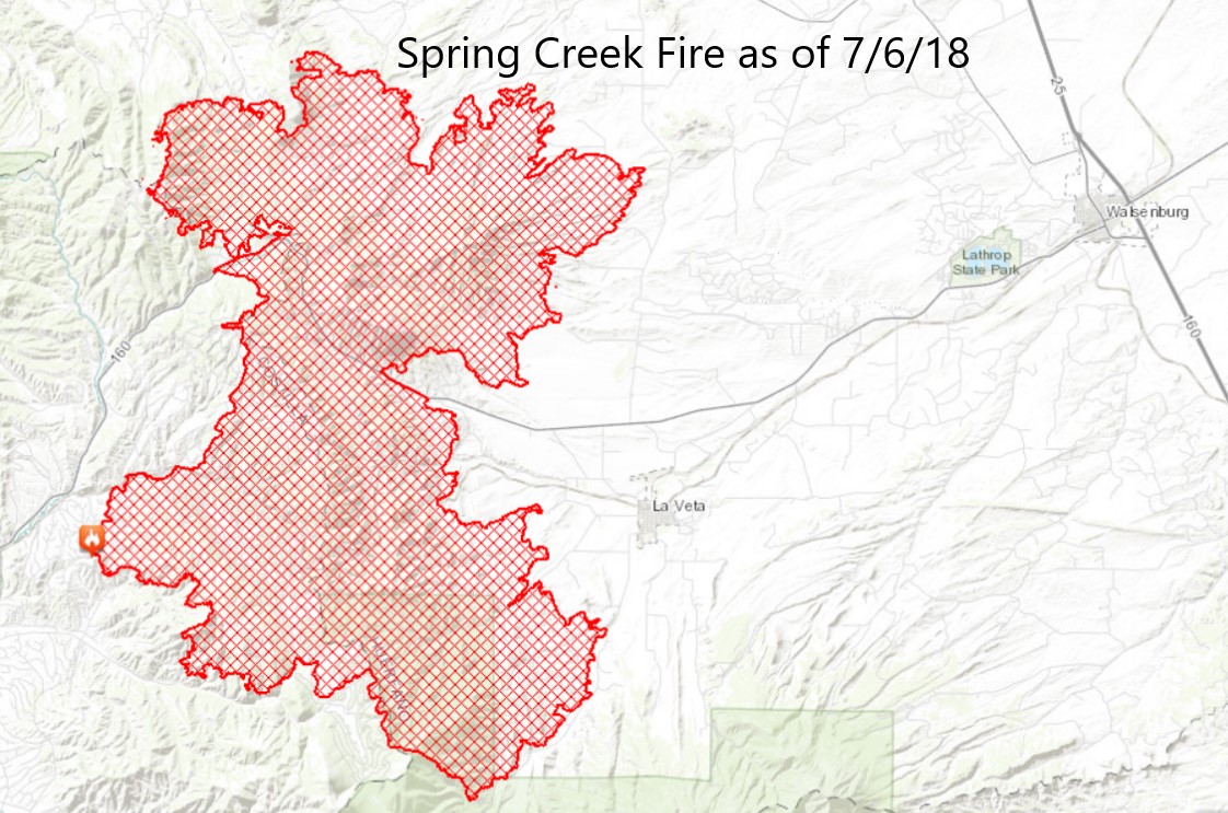 Colorado Spring Creek Fire Map - United States Map